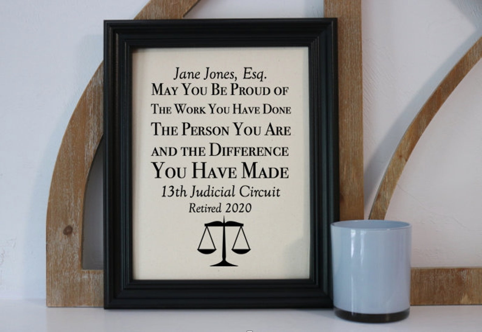 Lawyer Retirement Customized Print - Attorney Custom Retirement Gift ...
