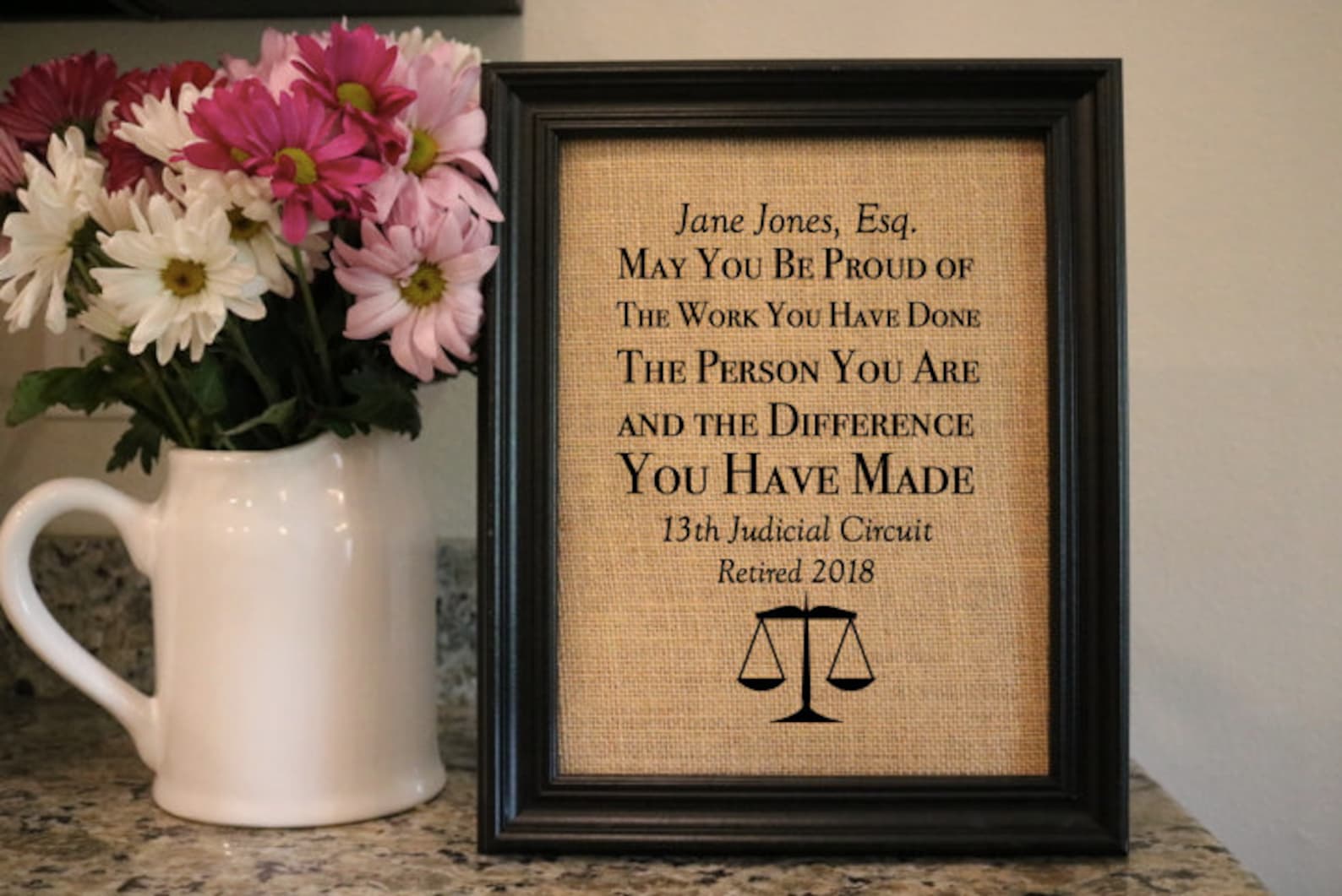 Lawyer Retirement Customized Print - Attorney Custom Retirement Gift ...