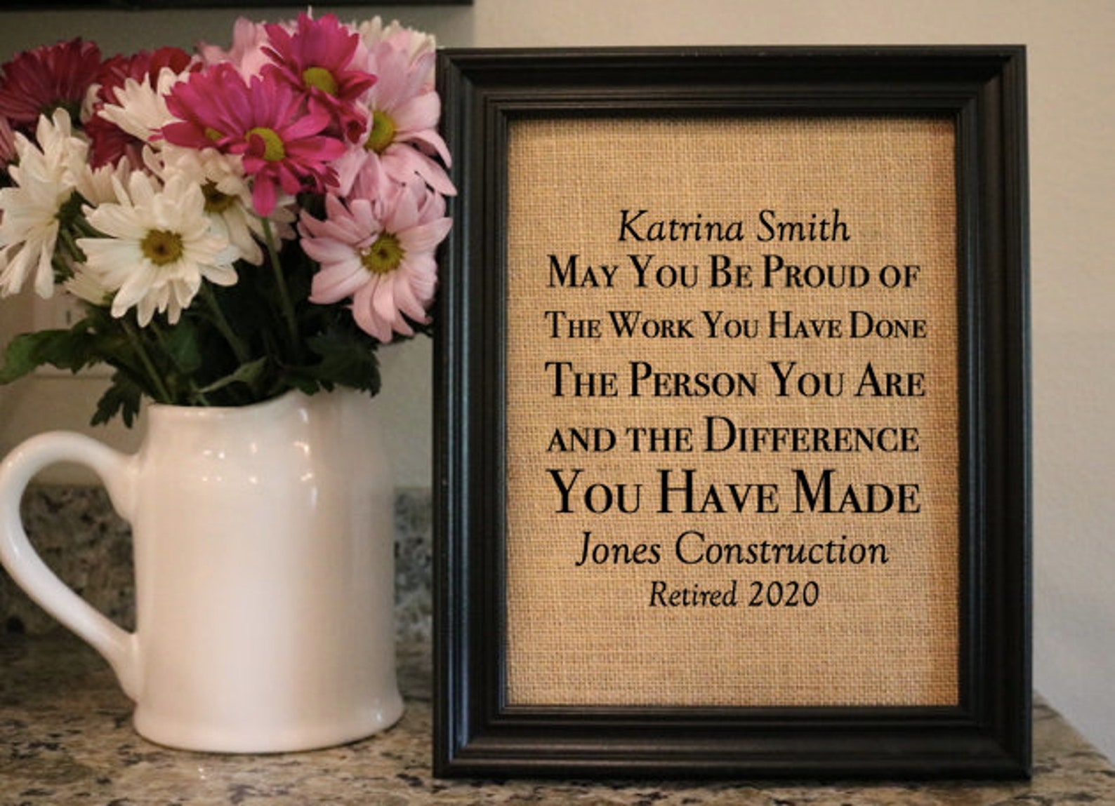 Retirement Gift Customized Print - Custom Retirement Gift - Employee ...