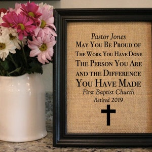 Pastor Retirement Custom Print - Priest Retirement Gift - Retiring ...