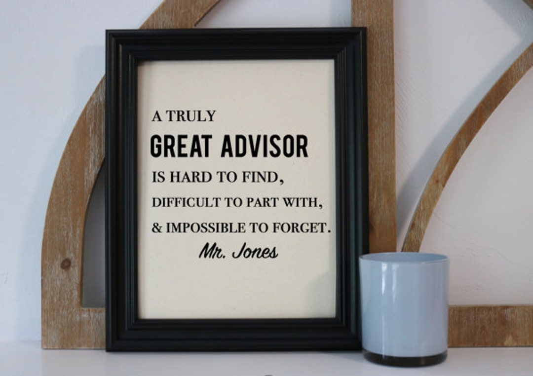 Advisor Canvas Print - Academic Advisor Gift - Etsy