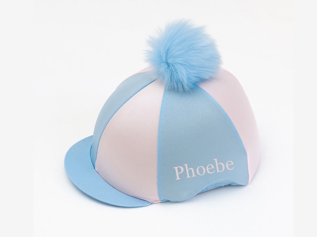 Personalised Light Pink/ Light Blue Riding Silk Hat Cover - Etsy