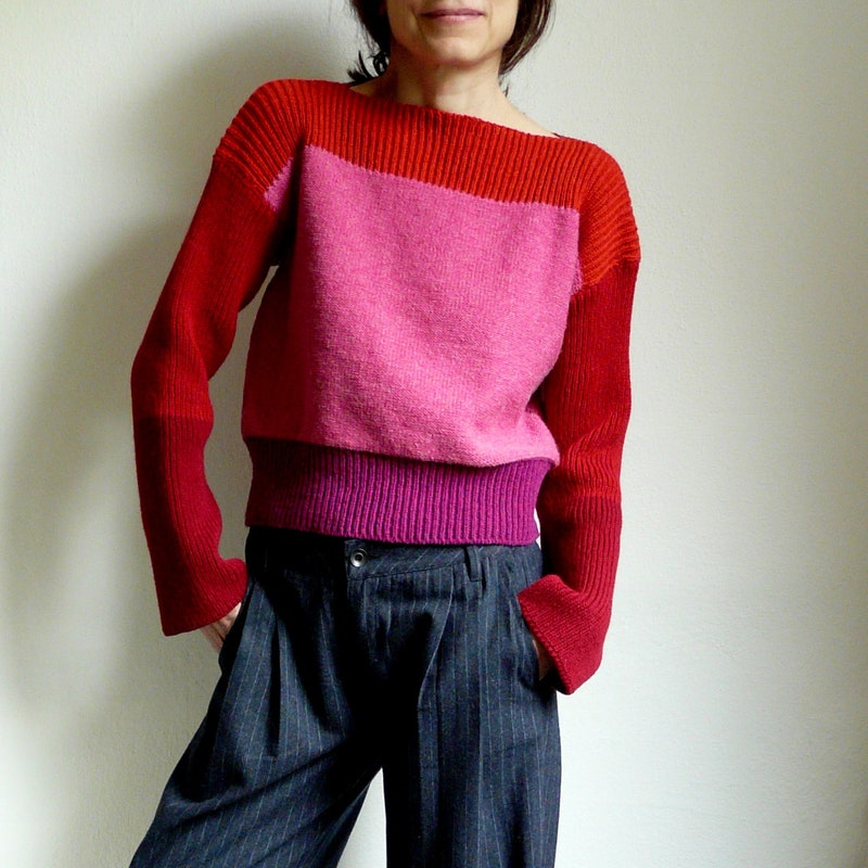 Colorblock Sweater - Etsy