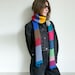 Knit Striped Colorful Cotton Long Scarf,unisex - Etsy
