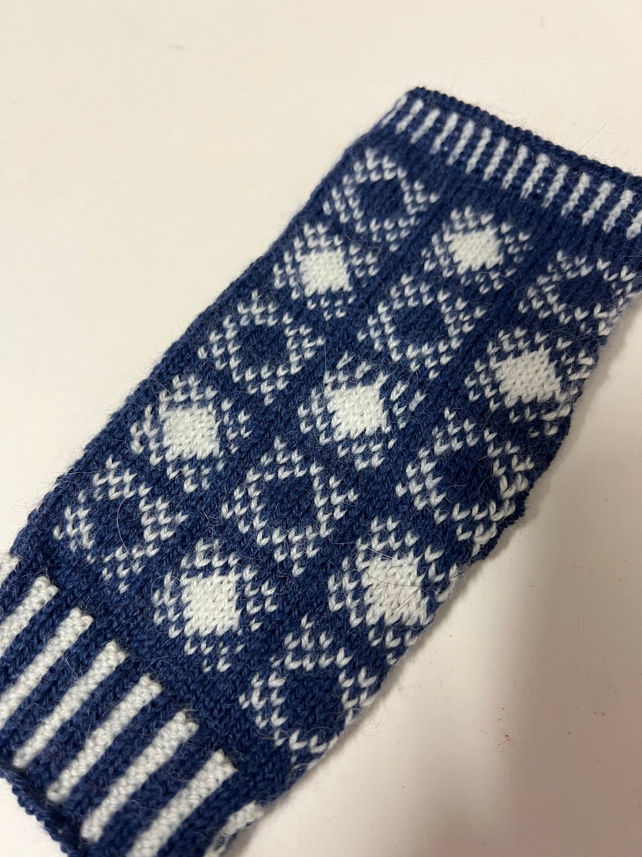 Scotland Sanquhar Knitting Kit - Fingerless Mitts - With Printed ...