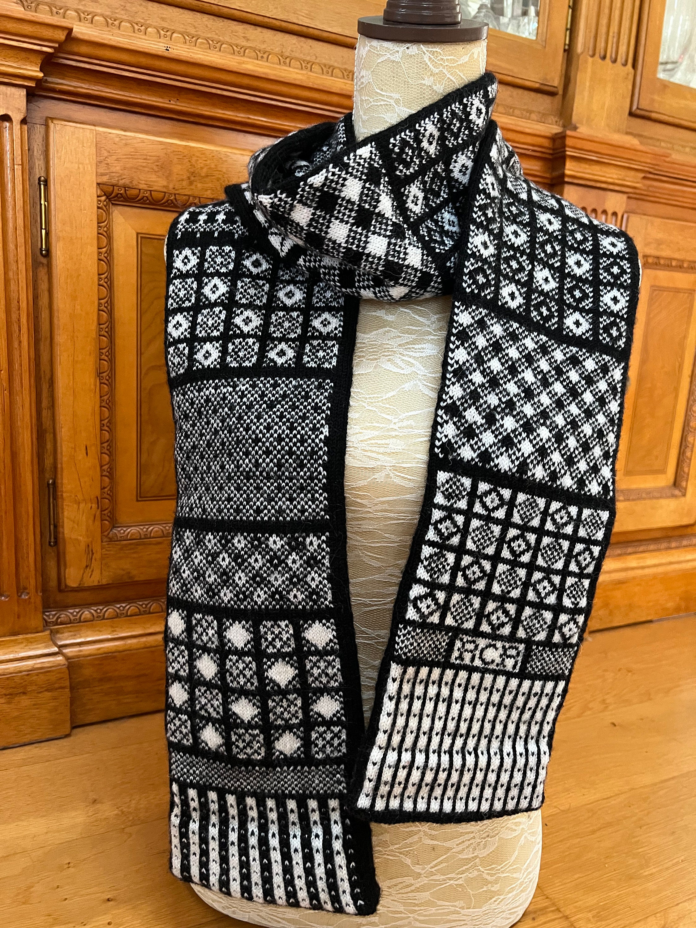 Sanquhar Knitting Kit - Sampler Scarf - Etsy UK