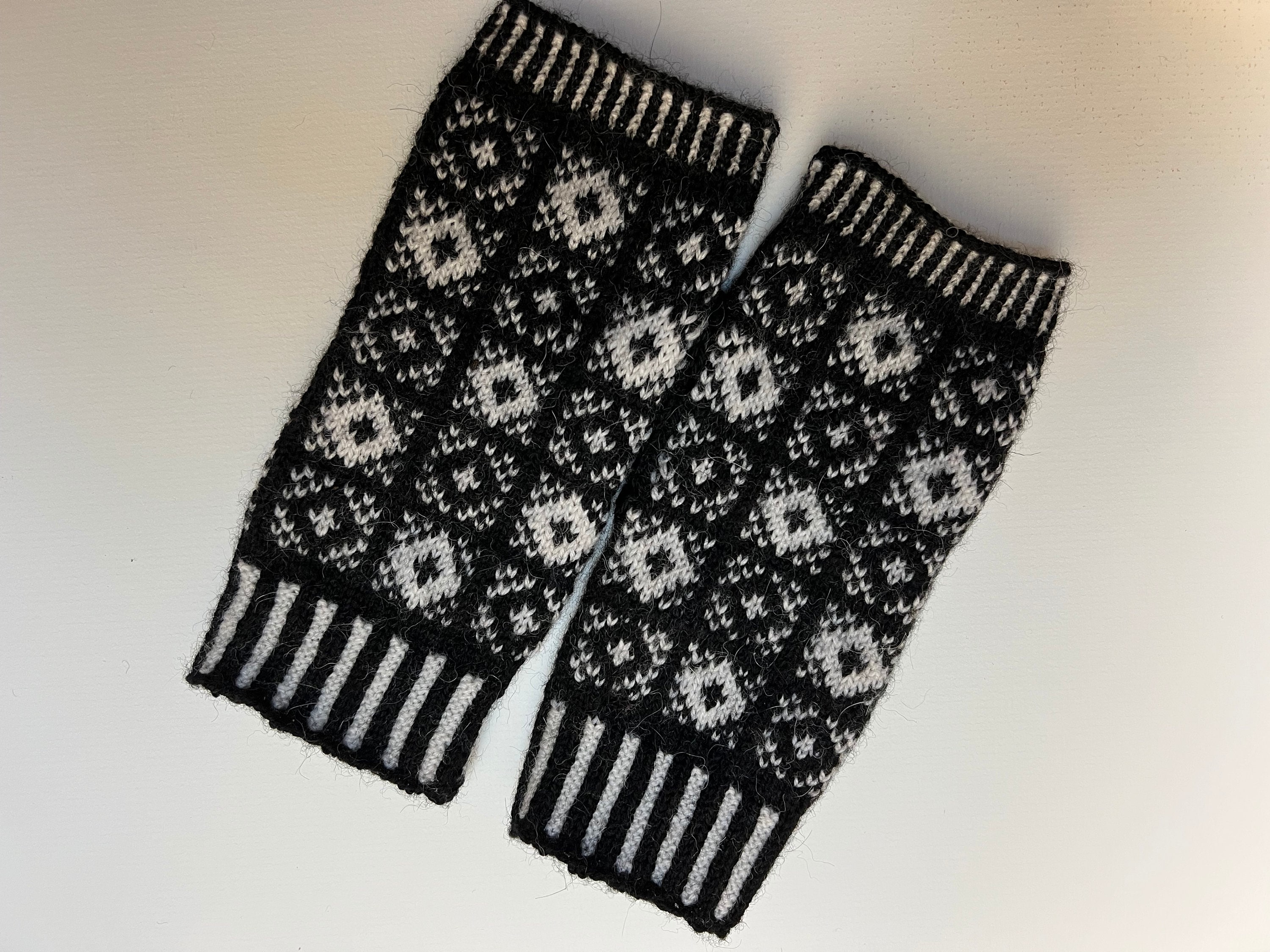 Scotland Sanquhar Knitting Kit - Fingerless Mitts - With Printed ...