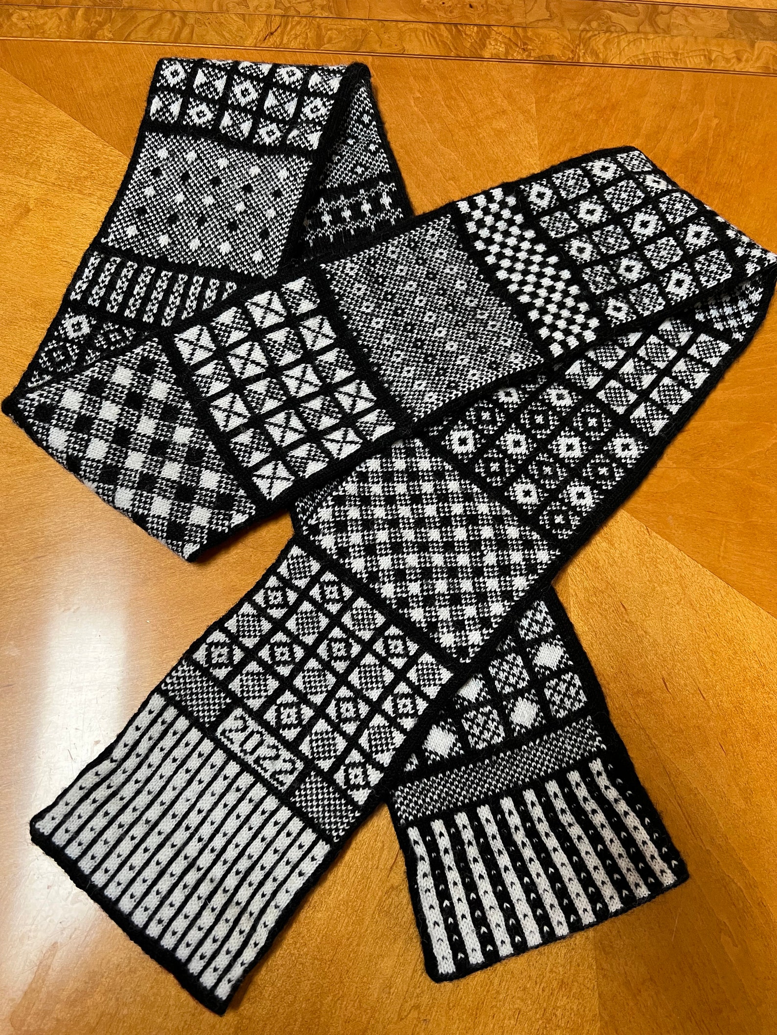 Sanquhar Knitting Kit Sampler Scarf - Etsy UK