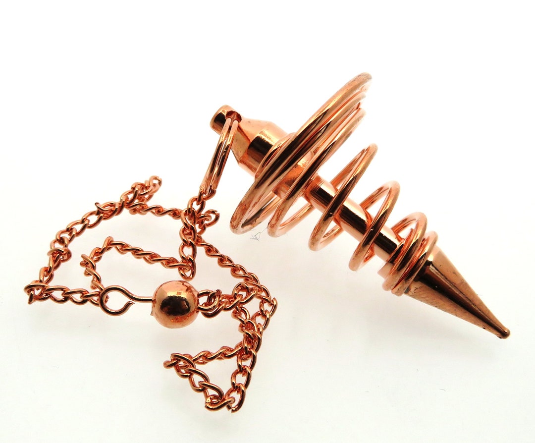 Copper Metal Spiral Vortex Divination Pendulum Dowser - Etsy