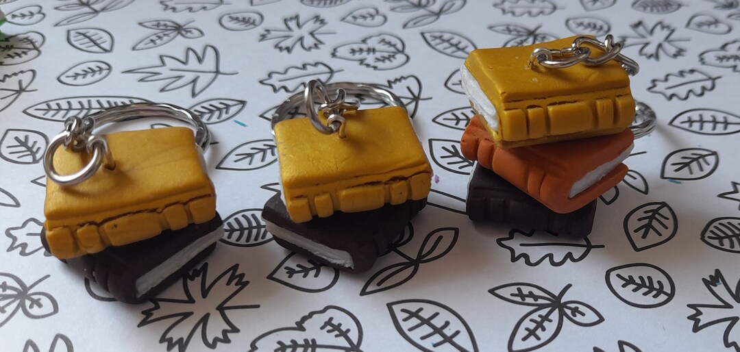 DISCOUNTED Book Stack Keyrings, Please Read Description. - Etsy UK