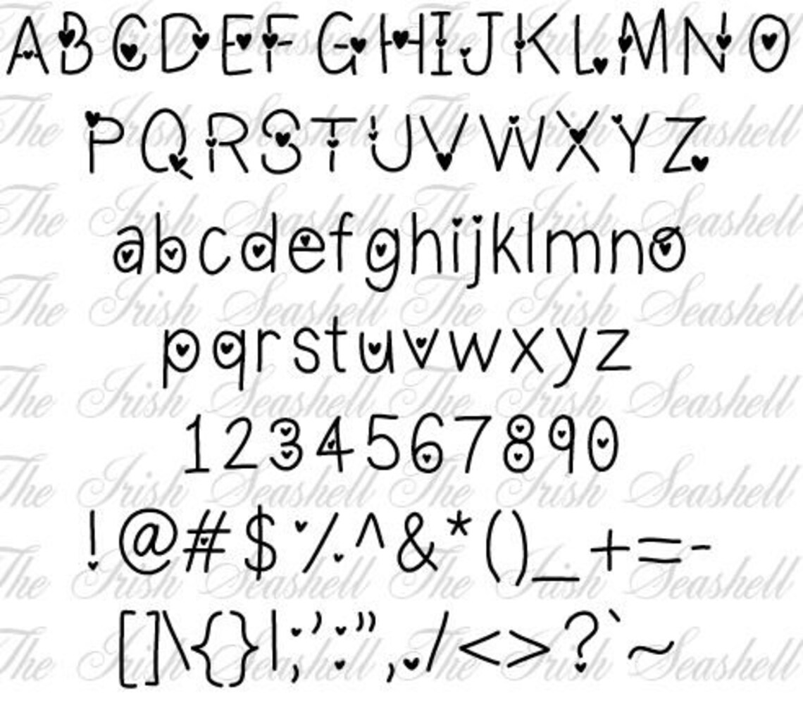Love Font Handwritten Love Font Valentine's Day Font - Etsy