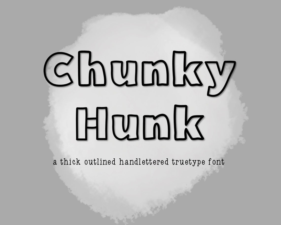 Chunky Font Thick Font Large Font Ttf Font Thick Ttf Font - Etsy
