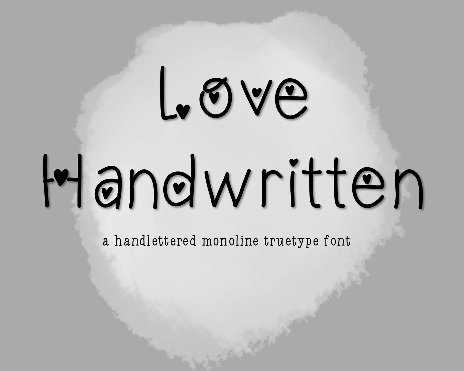 Love Font Handwritten Love Font Valentine's Day Font | Etsy