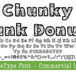 Donut Font, Doughnut Font, Doodle Font, Donut Ttf Font, Color Me Font ...