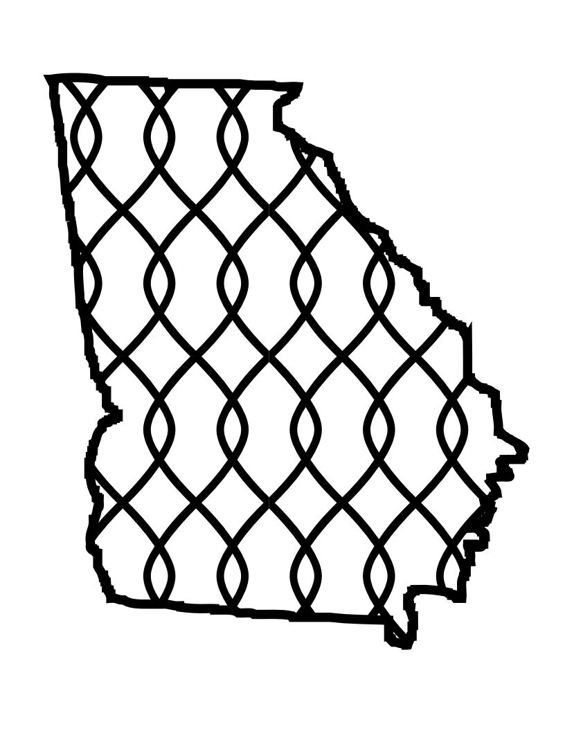 Georgia Chain Svg Dxf Silhouette Pattern, Georgia State Svg, State Svg ...