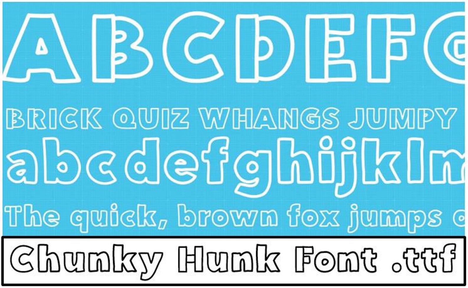 Chunky Font Thick Font Large Font Ttf Font Thick Ttf Font - Etsy