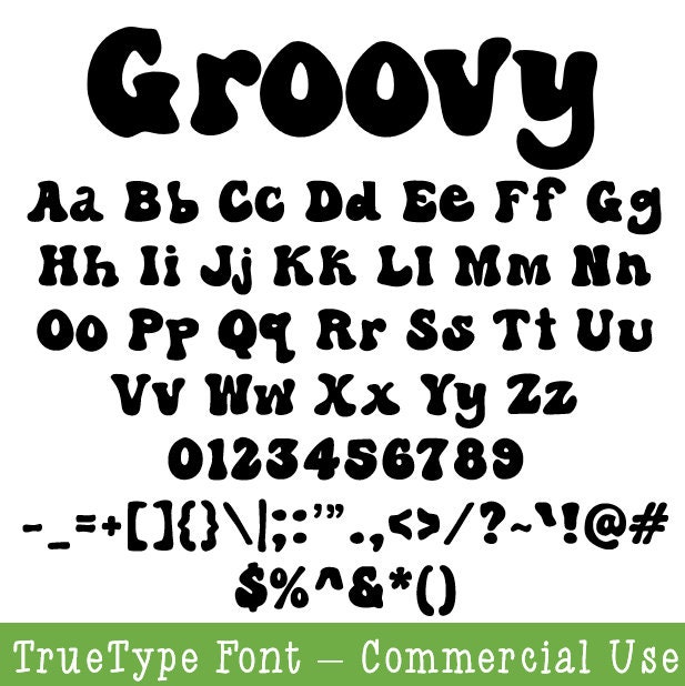 Groovy Font, Groovy Font Ttf, Retro Font, Retro Ttf Font - Etsy