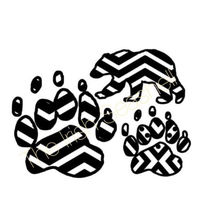 Bear Paw Claw SVG DXF Design for Silhouette Cameo or Other Vinyl ...