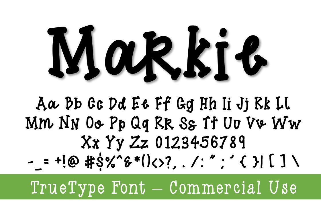 Markie Font ttf Marker font trutype font | Etsy