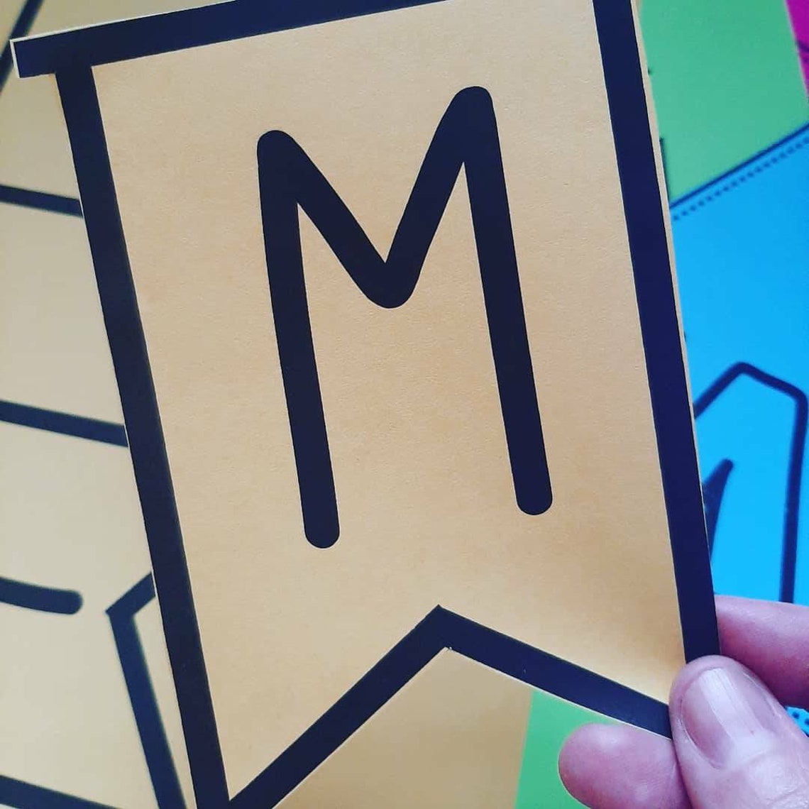 Banner Font Birthday Font Handwritten Ttf Handlettered - Etsy