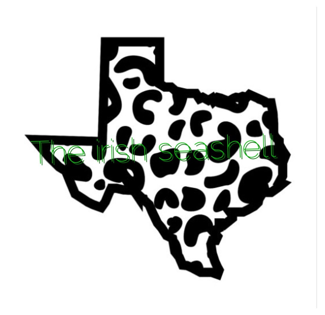 Texas Animal Print SVG DXF FILE, Texas Svg, Texas State Svg, Texas ...