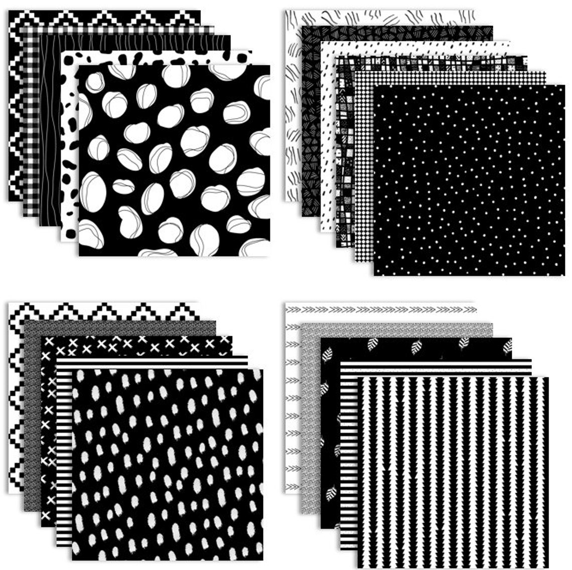 Black and White Digital Paper, Commercial Use - Etsy