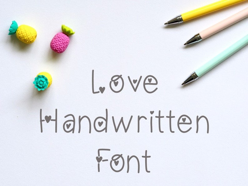 Love Font Handwritten Love Font Valentine's Day Font - Etsy