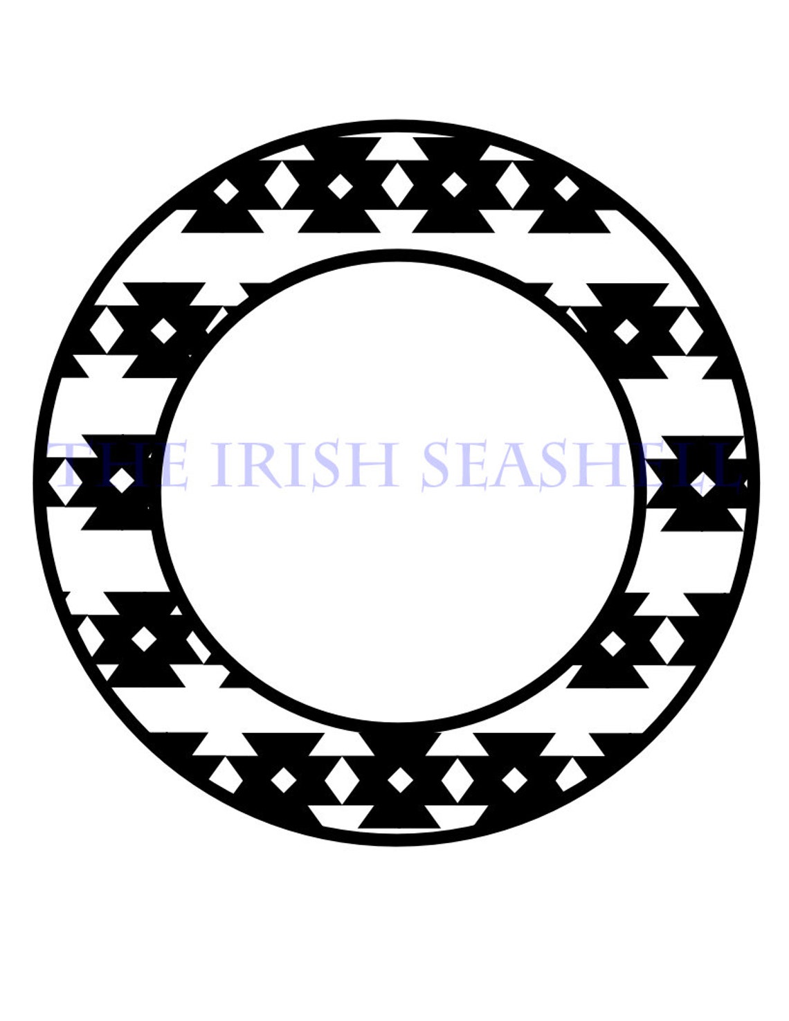 Aztec Tribal Monogram Frame Dxf and Svg for Use With Silhouette Cameo ...