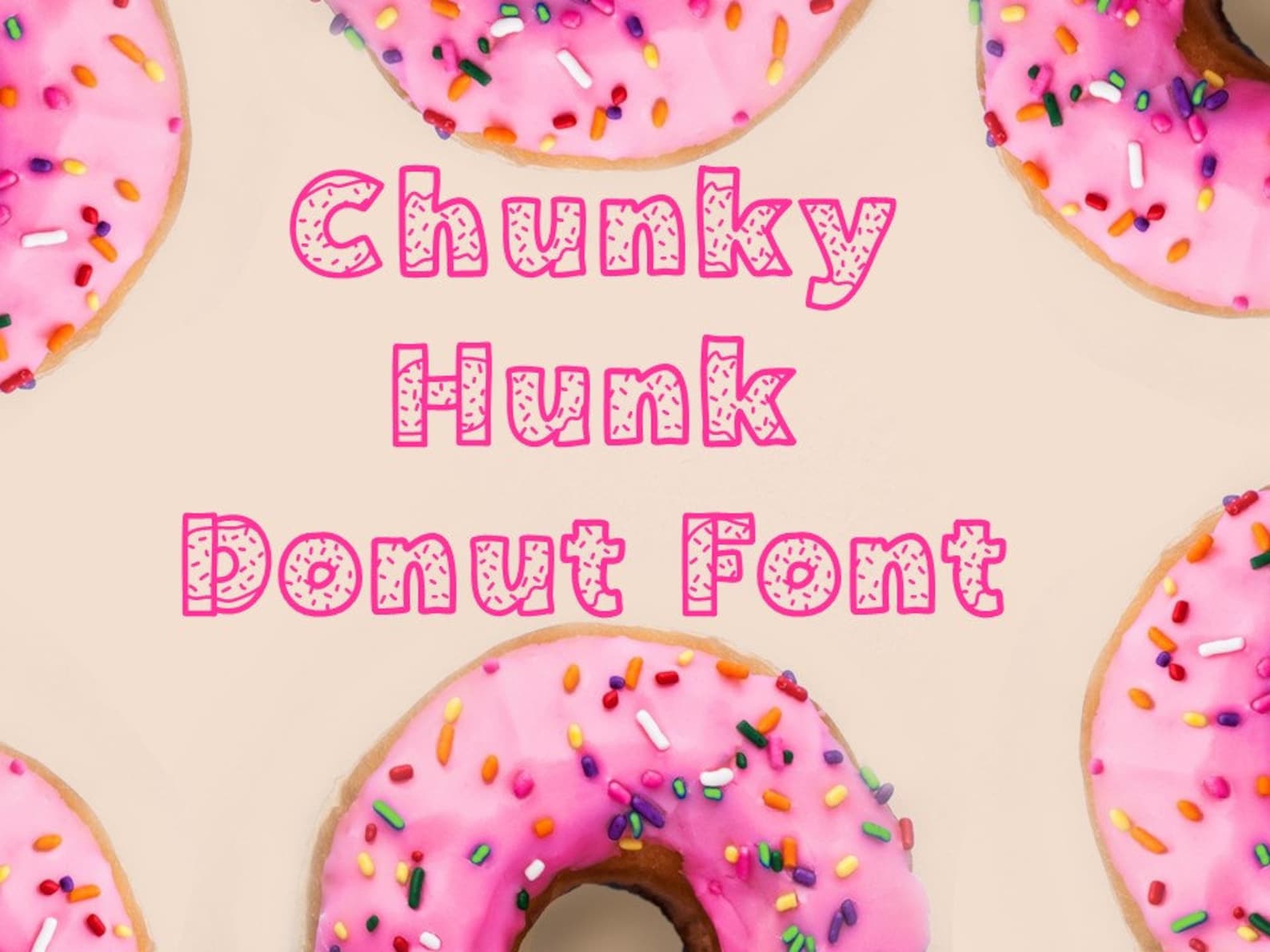 Donut Font, Doughnut Font, Doodle Font, Donut Ttf Font, Color Me Font ...