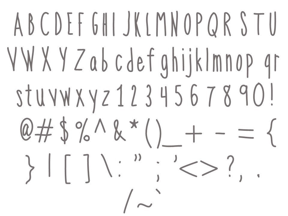 Skinny Handwritten Font Ttf - Etsy