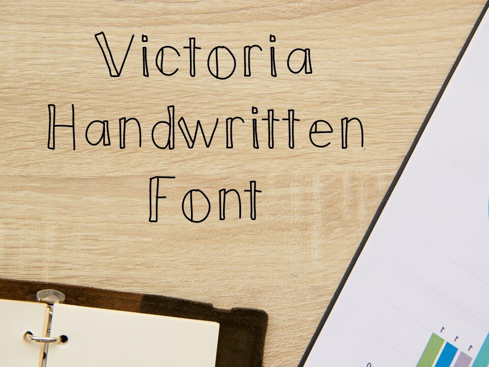 Victoria Hand Drawn Font .ttf File - Etsy