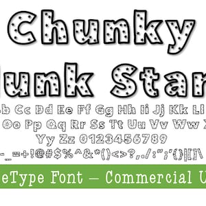 Chunky Hunk Star Font, Thick Font, Large Font, Ttf Font, Thick Ttf Font ...