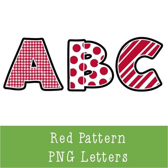 Red PNG Letters Red Alphabet Sublimation Sublimation Letters | Etsy