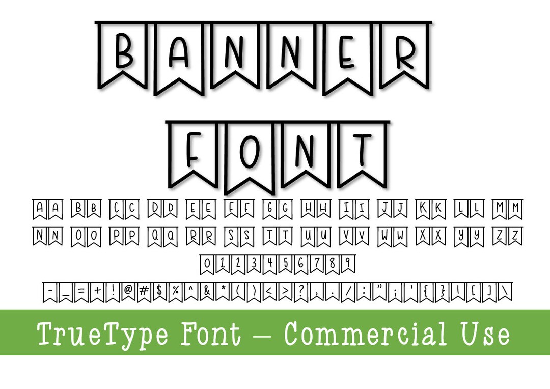 Banner Font, Birthday Font, Handwritten Ttf, Handlettered Font ...
