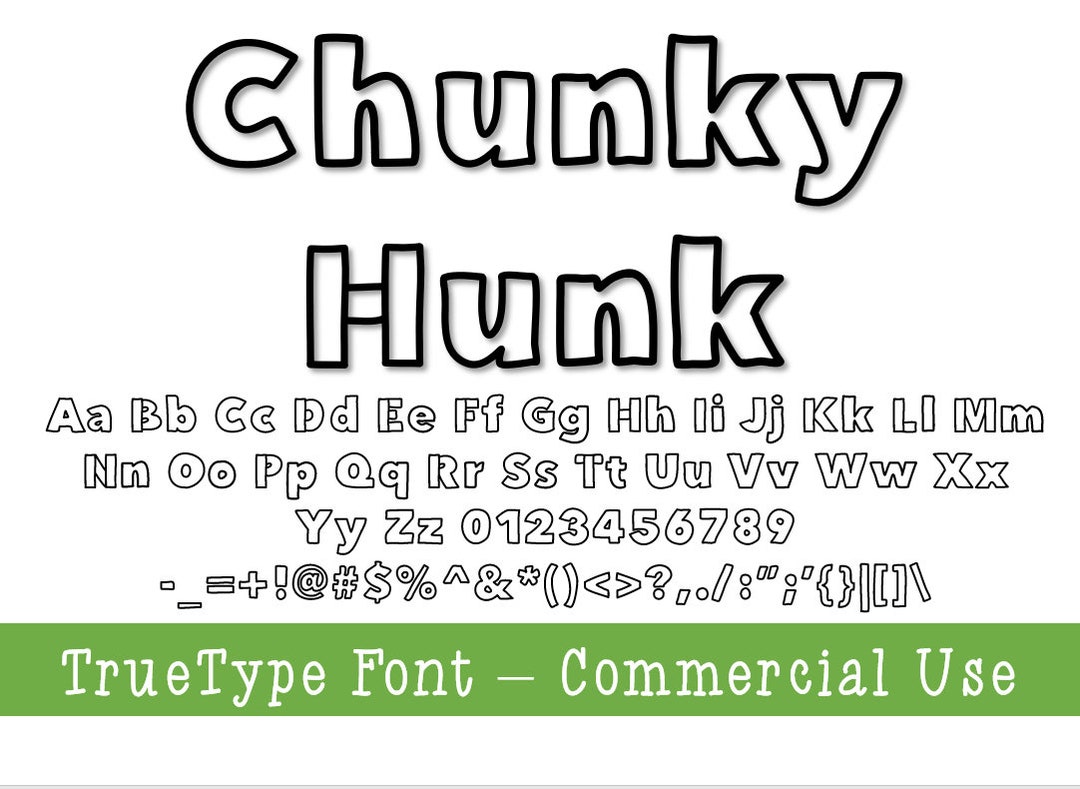 Chunky Font, Thick Font, Large Font, Ttf Font, Thick Ttf Font ...