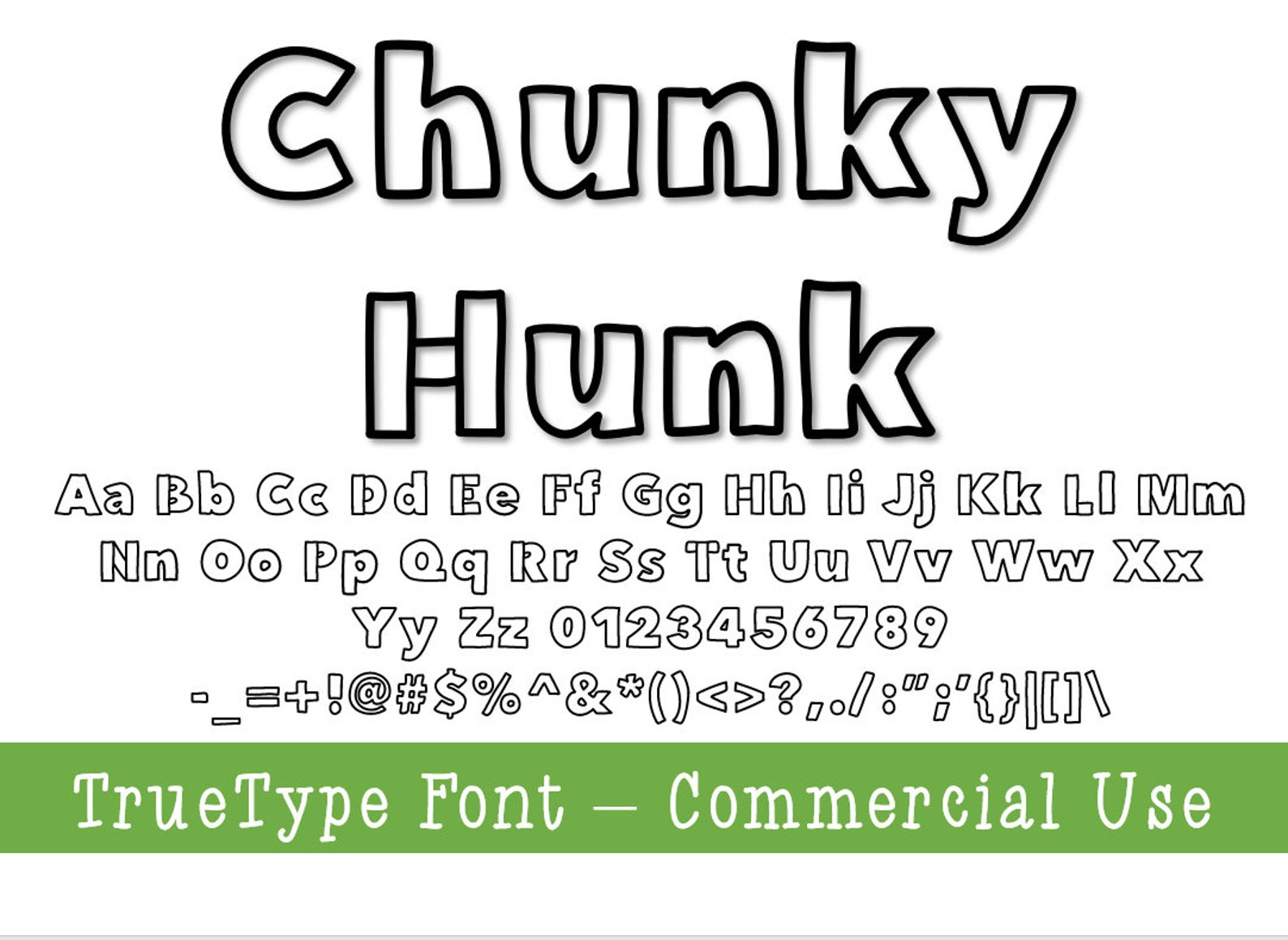 Chunky Font Thick Font Large Font Ttf Font Thick Ttf Font - Etsy