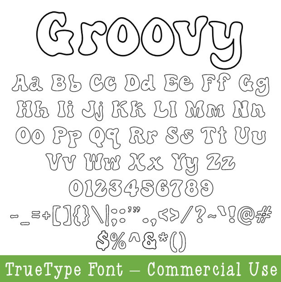 Groovy Font, Groovy Font Ttf, Retro Font, Retro Ttf Font - Etsy