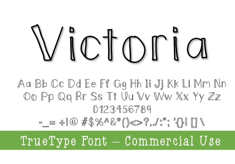 Victoria Hand Drawn Font .ttf File - Etsy