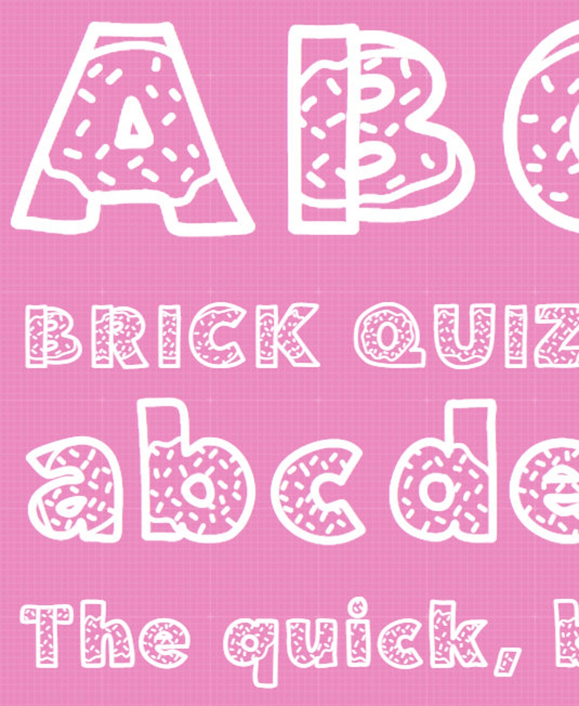 Donut Font Doughnut Font Doodle Font Donut Ttf Font Color - Etsy