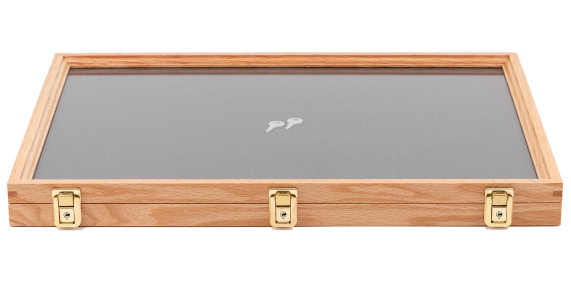 Two Timbers Extra Large Display Case With Natural Oak Finish - Etsy