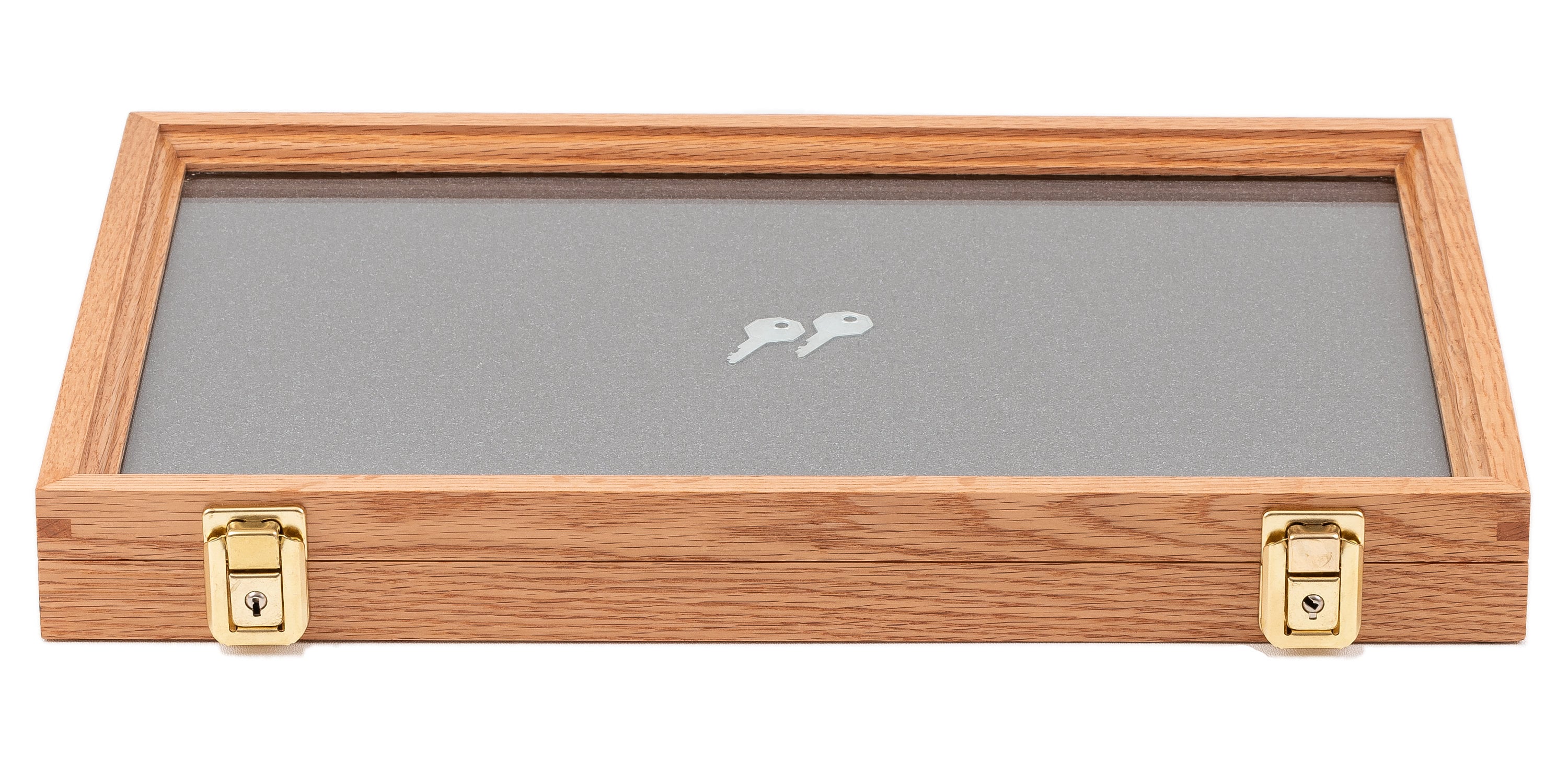 Two Timbers Large Display Case With Natural Oak Finish 2"x12"x18 ...