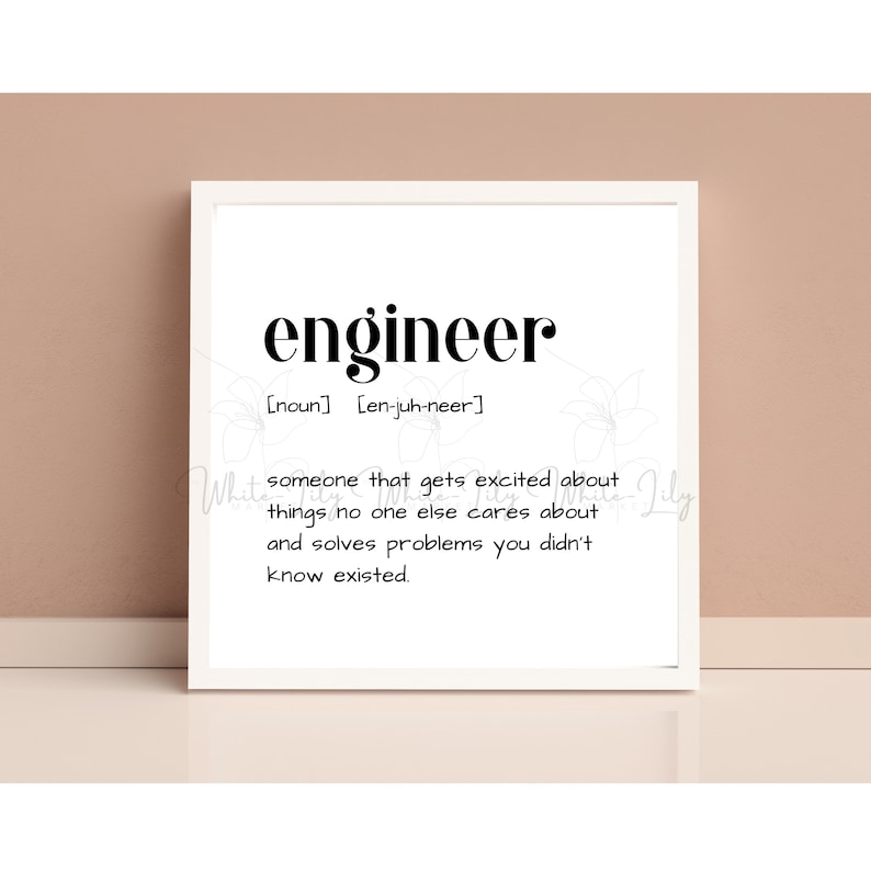 Engineer SVG Digital Download Gifts for Engineers Engineer Office Decor ...