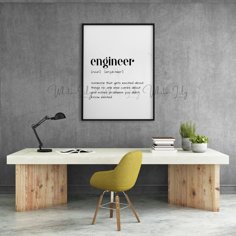Engineer SVG Digital Download Gifts for Engineers Engineer Office Decor ...