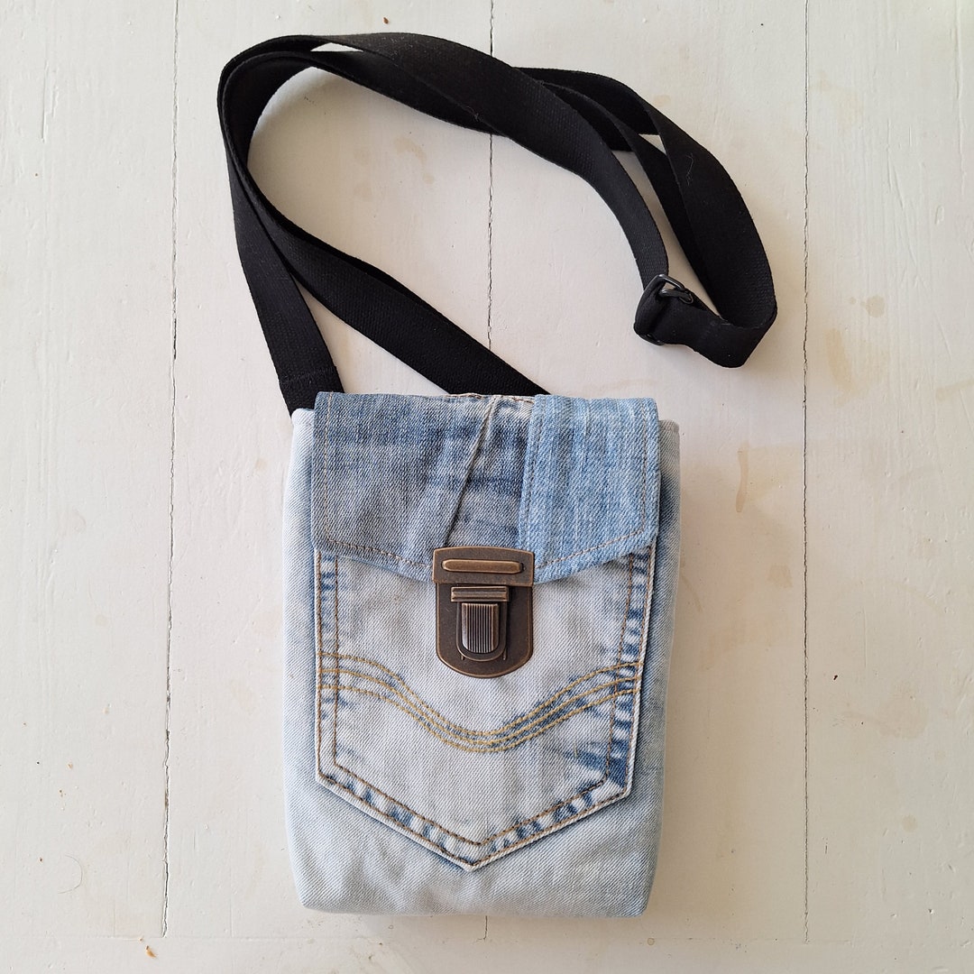 Upcycled Denim Mobile Phone Case Made From Jeans in a Casual Patchwork ...