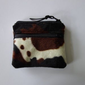 Cow Print Mini Wallet, Vegan Cardholder, Travel Pouch, Mini Wallet ...