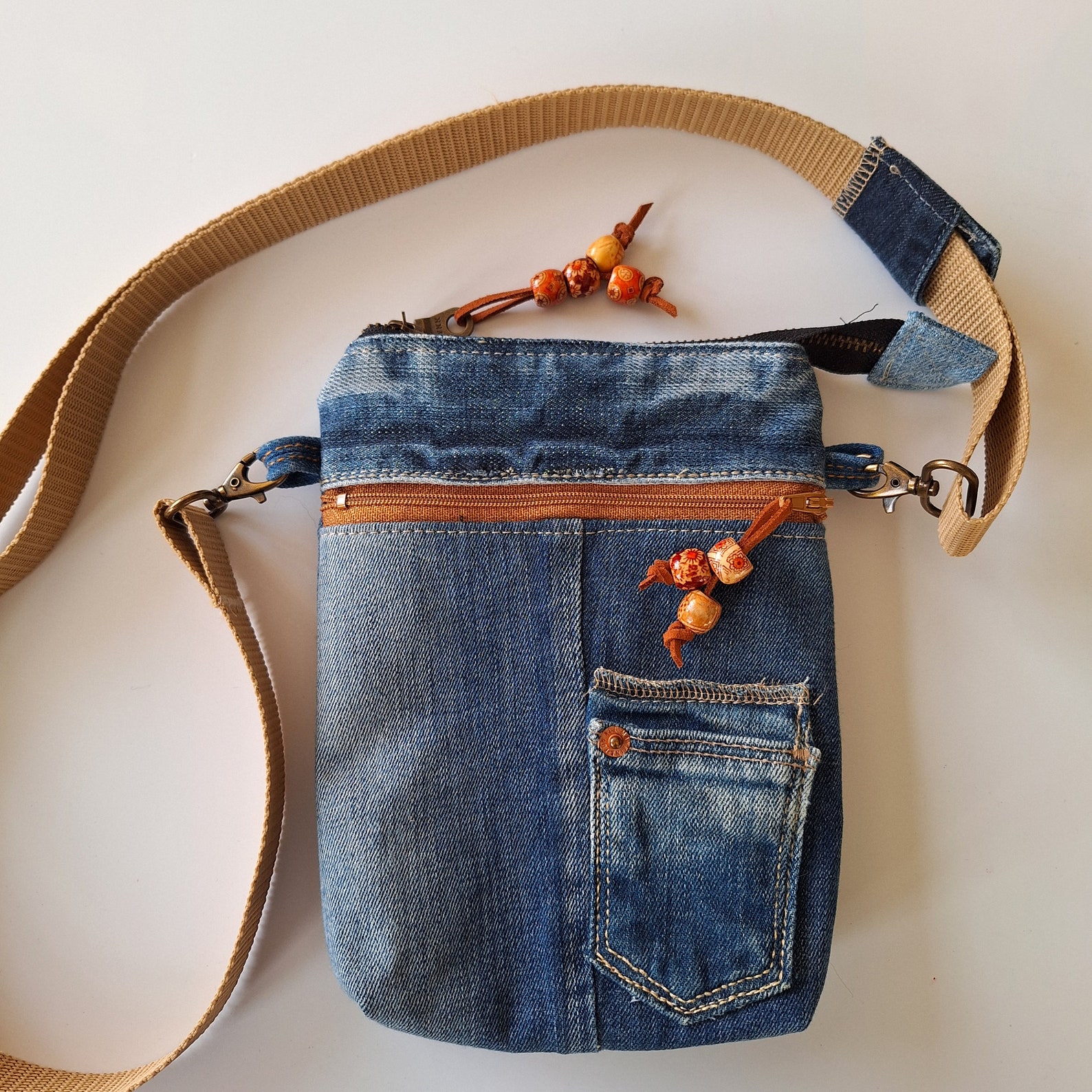 Upcycled Denim Mobile Phone Case Made From Repurposed Jeans in Casual ...