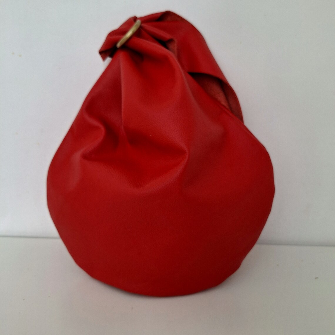 Leather Japanese Knot Bag, Elegant Minimalistic Design, Roomy Striking ...