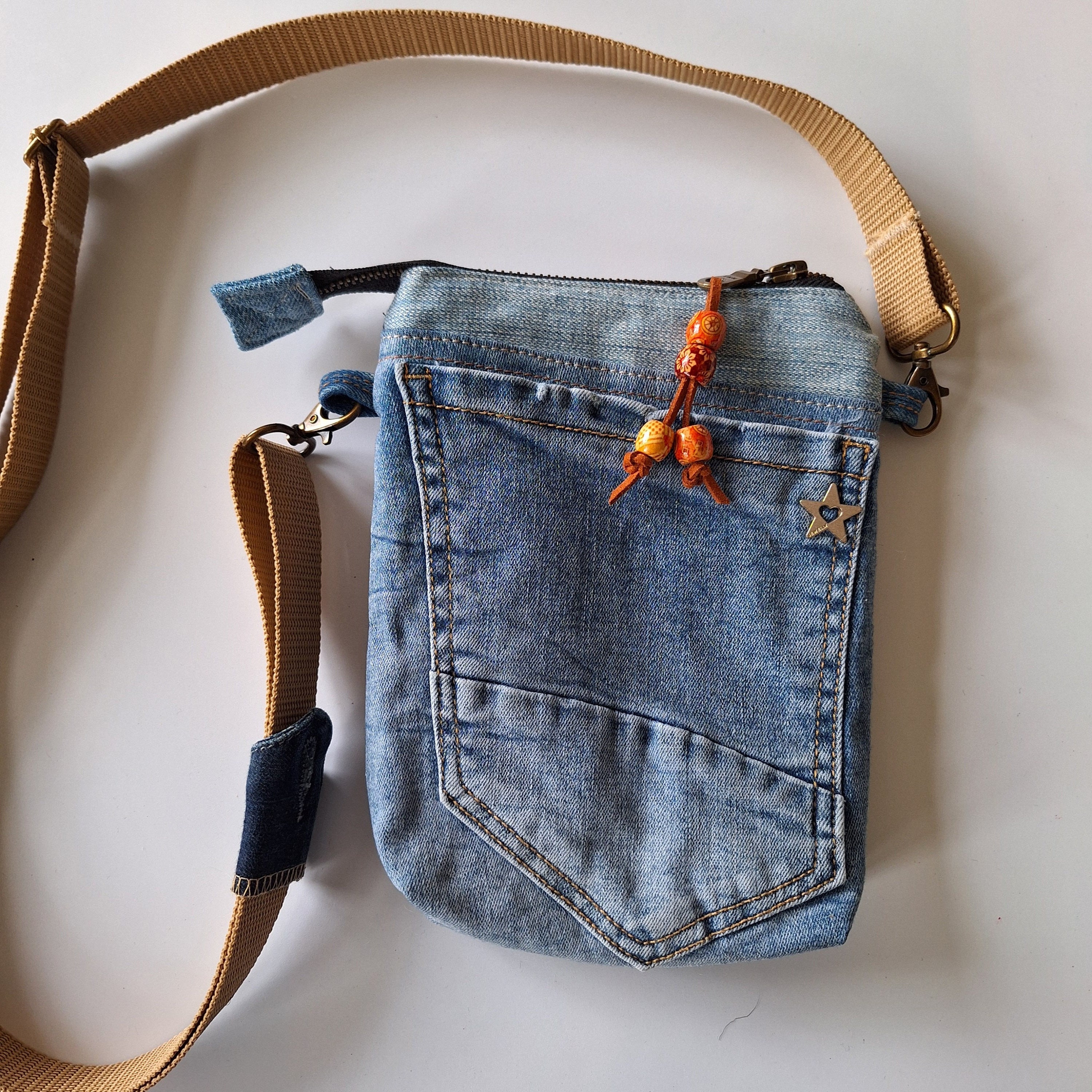 Upcycled Denim Mobile Phone Case Made From Upcycled Jeans in a Casual ...