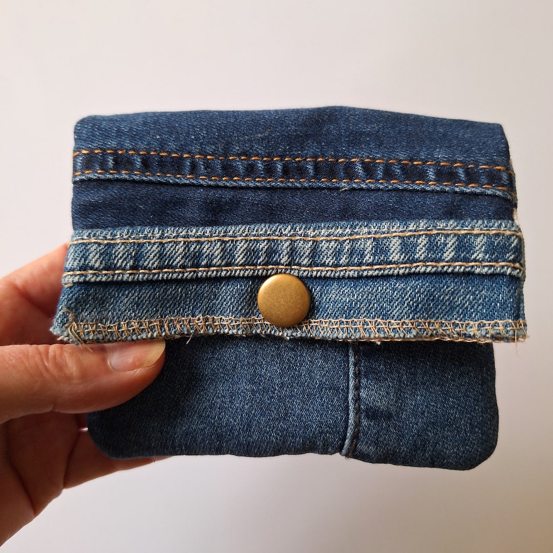 Cool Upcycled Denim Mini Wallet or Coin Purse Made of Repurposed ...