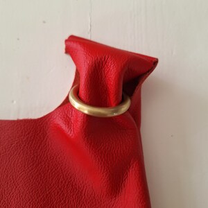 Leather Japanese Knot Bag, Elegant Minimalistic Design, Roomy Striking ...